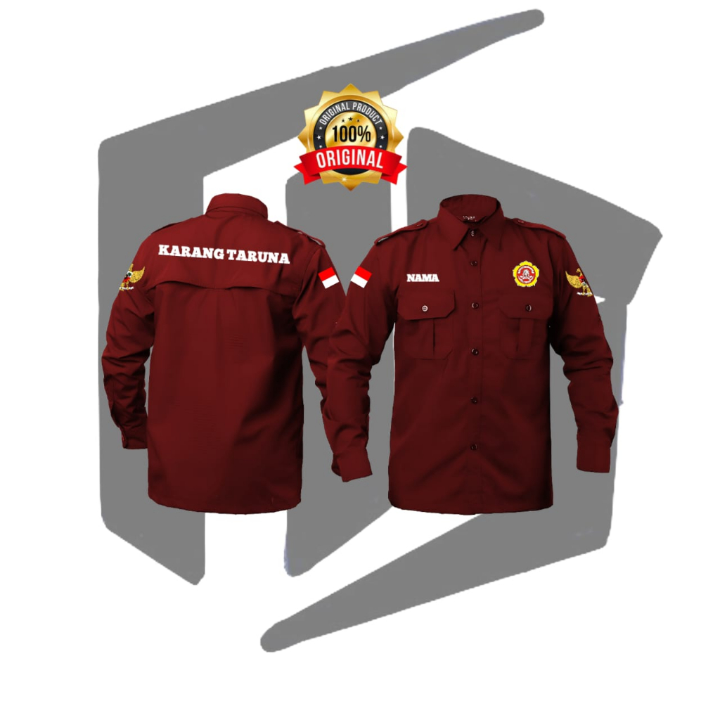 Jual KEMEJA PDH PDL LENGAN PANJANG CUSTOM BORDIR KARANG TARUNA KUALITAS ...