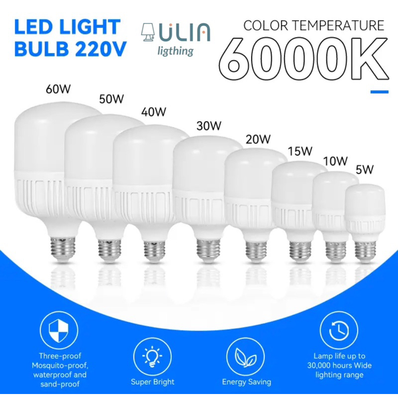 Jual Lampu Bohlam Led 5W 10W 15W 20W 30W 40W Kapsul Murah SNI Bulb Legacy TrueForce Grosir ...