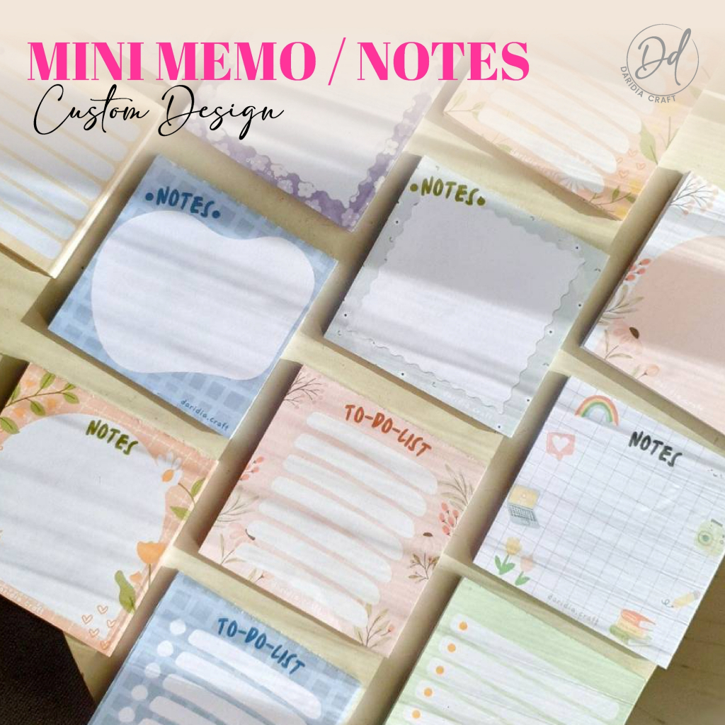 Jual CUSTOM DESAIN notes / memo mini to-do-list | Shopee Indonesia