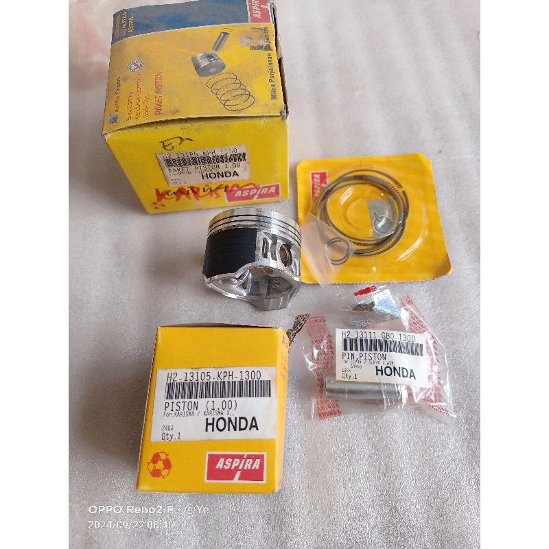 Jual seher piston ring seher kit set paket oversize 100 kharisma karisma KPH Supra 125 Kirana ...