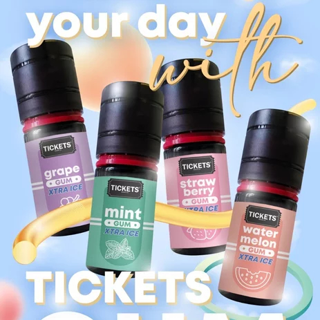 Jual Tickets Series Gum Xtra Ice Salt Nic 30ML by EJM | Shopee Indonesia