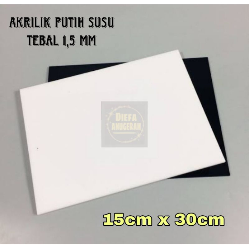 Jual Akrilik Putih Susu 1,5mm ukuran 15x30/Acrylic putih susu 1,5mm ...