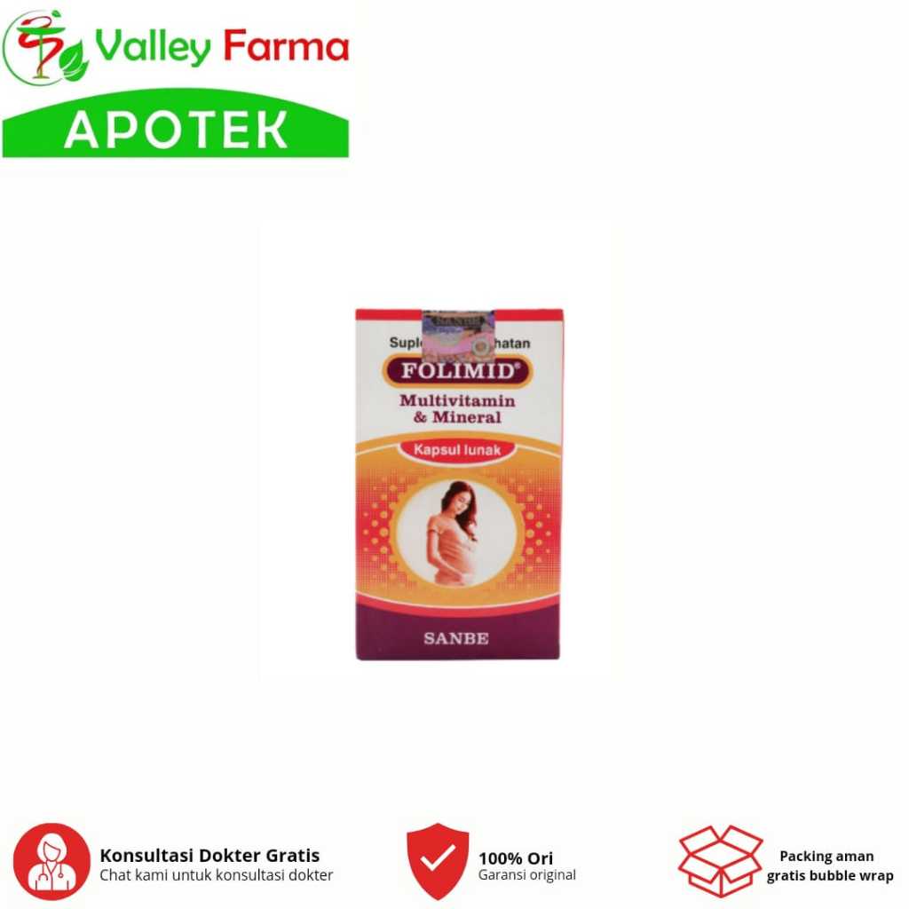 Jual FOLIMID ISI 30 KAPSUL Multivitamin Dan Mineral Selama Masa ...