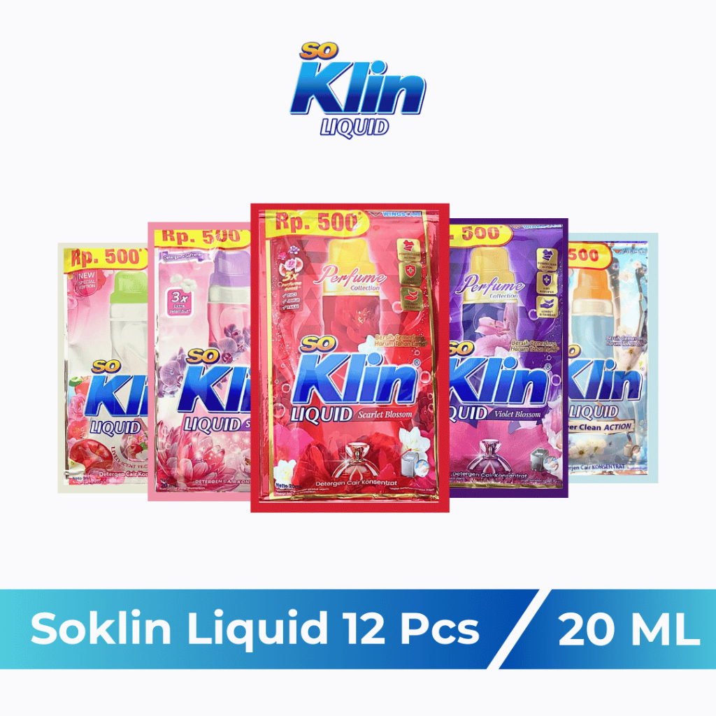 Jual Soklin Liquid Cair Sachet 20 ml Anti Bacterial | Detergen Pakaian Eceran (PER PCS) | Shopee ...