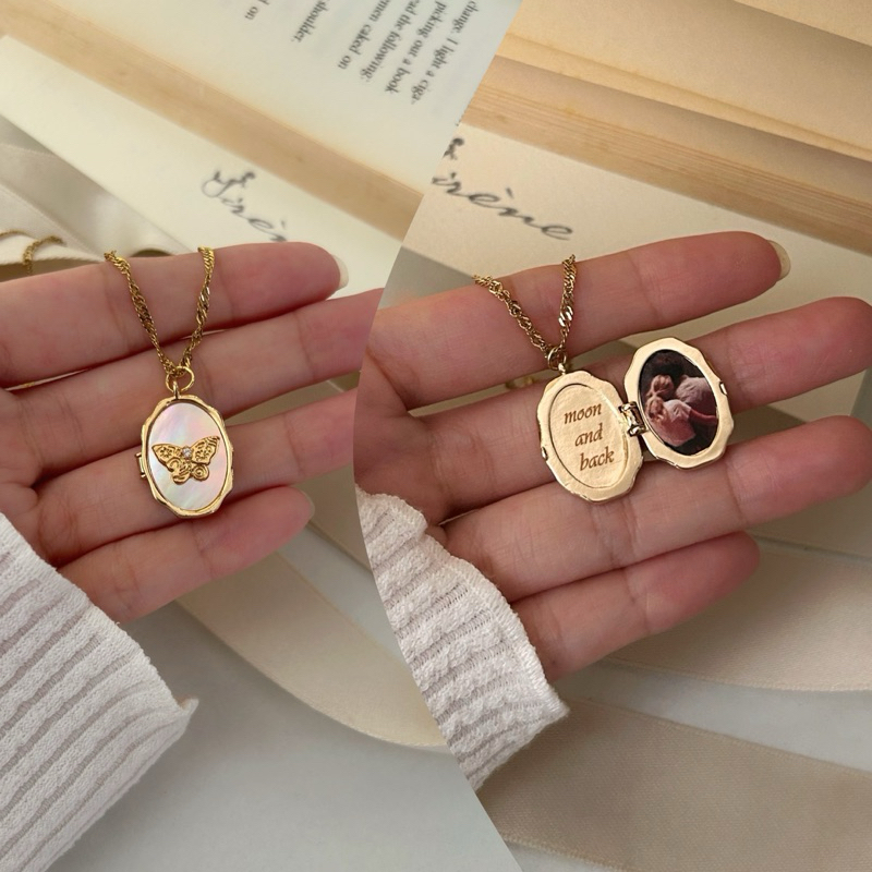 Jual LIMITED DDH Butterfly Angel Book Locket Necklace Kalung Custom ...