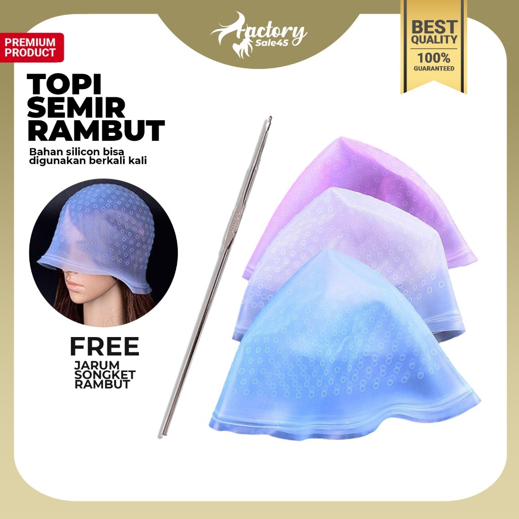 Jual FREE JARUM Magicap Topi highlight cat rambut topi bleaching alat ...