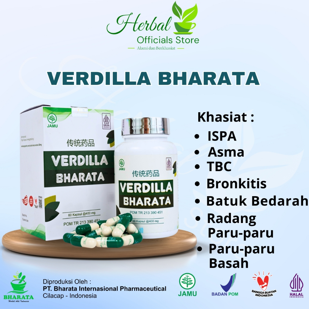 Jual Verdilla Bharata Obat Batuk Berdarah Asma Bronkitis Radang Paru ...