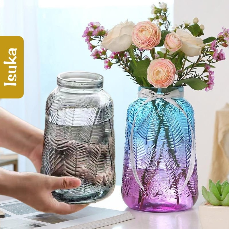 Jual Vas Bunga Kaca Besar Pot Kembang Estetik Flower Vase Dekorasi Meja ...