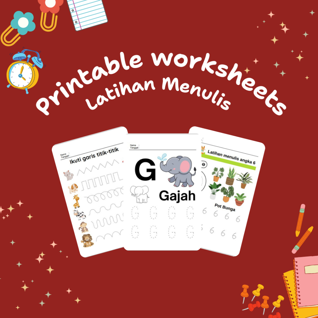 Jual Printable worksheet, Latihan menulis | Shopee Indonesia
