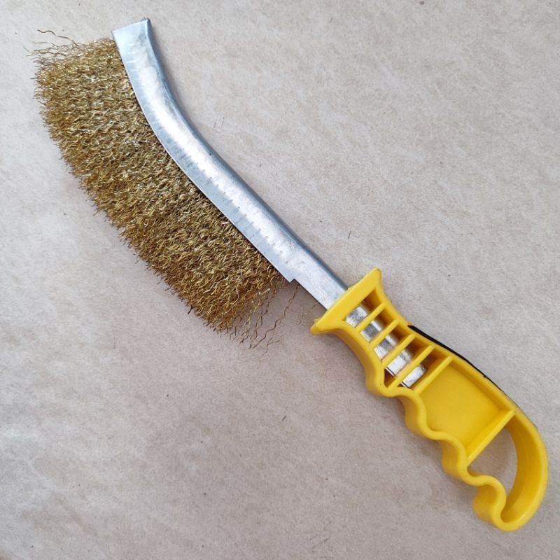 Jual Sikat Las Kawat Kuningan Gagang Plastik Serbaguna Bison | Shopee ...
