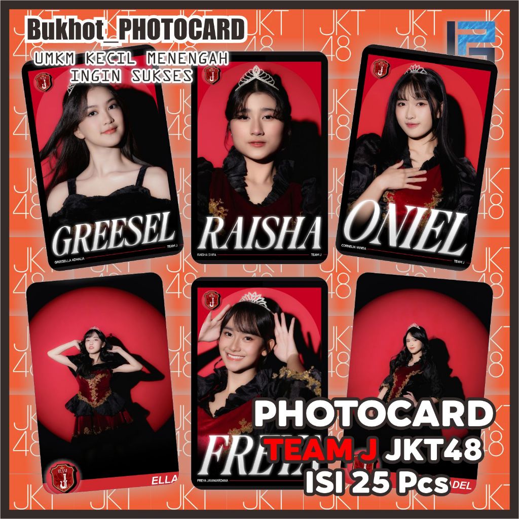 Jual Photocard JKT48 edisi Team J isi 25 Pcs satusisi unofficial/fanmade (Bonus Stiker dan inner ...