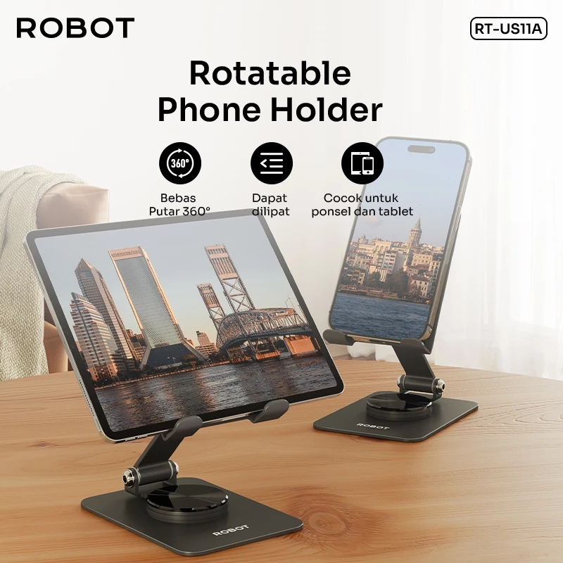 Jual ROBOT Universal Stand RT-US11A Phone Tablet Holder Adjustable ...