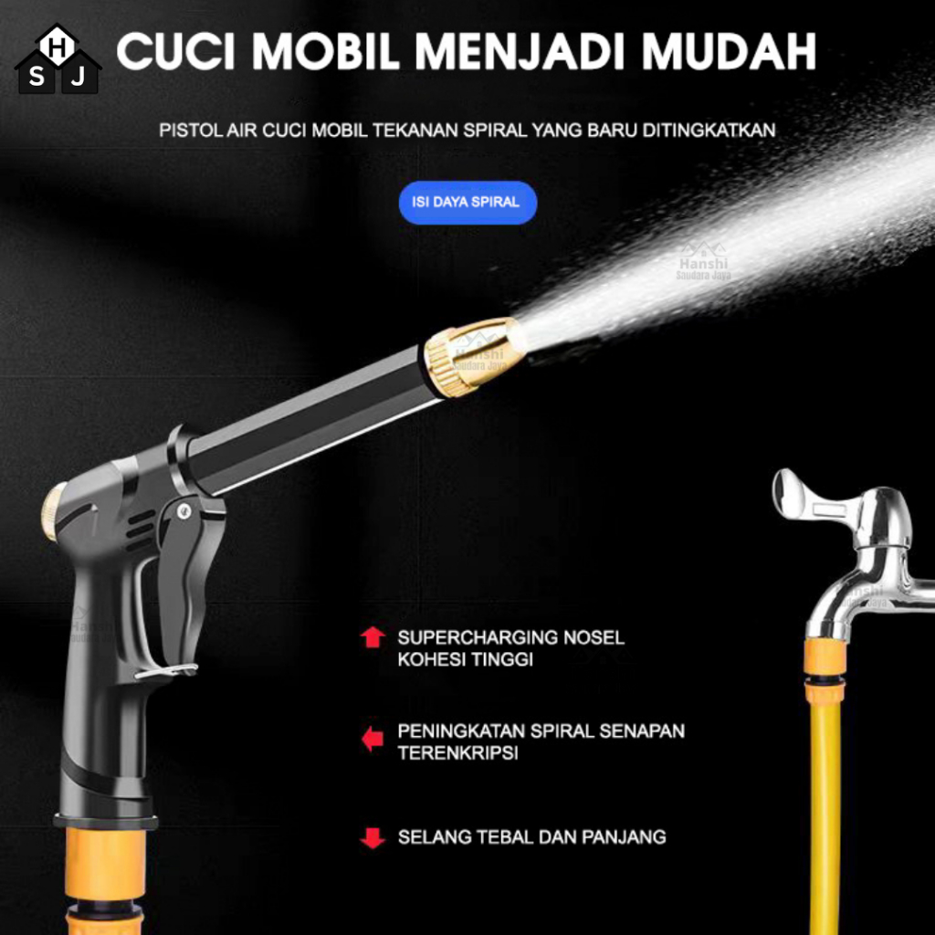 Jual Kepala Semprotan Air Cuci Mobil Motor Tanpa Listrik High Pressure ...