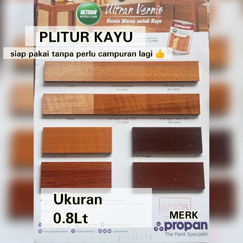 Jual Cat Plitur untuk Kayu / Rotan / Jati / Ulin merk Propan Pengkilap ...