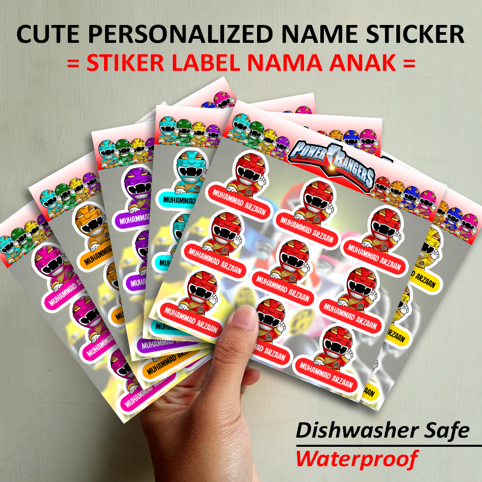 Jual STIKER NAMA STIKER BUKU LABEL NAMA ANAK CUSTOM STICKER NAME TAG ...