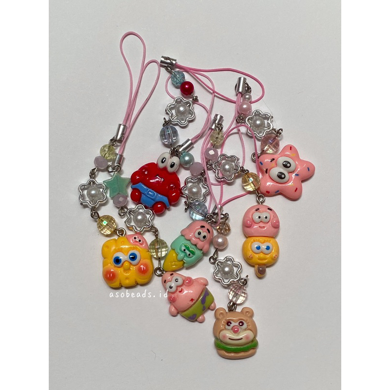 Jual Spongebob Squarepants Bikini Bottom Keychain phonestrap gantungan ...