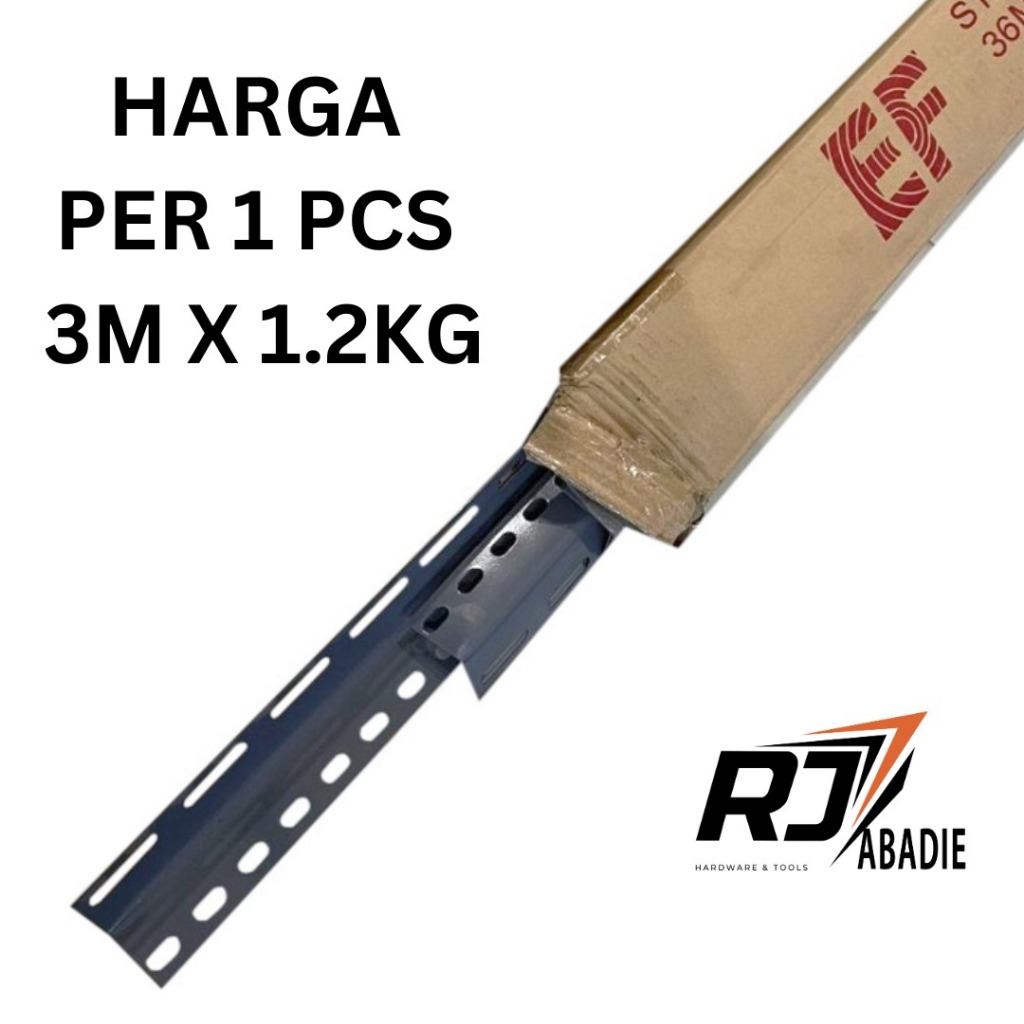 Jual Siku Lubang 12KG Abu-Abu 3 Meter 36x36mm 1.2KG Tebal Plat Besi ...