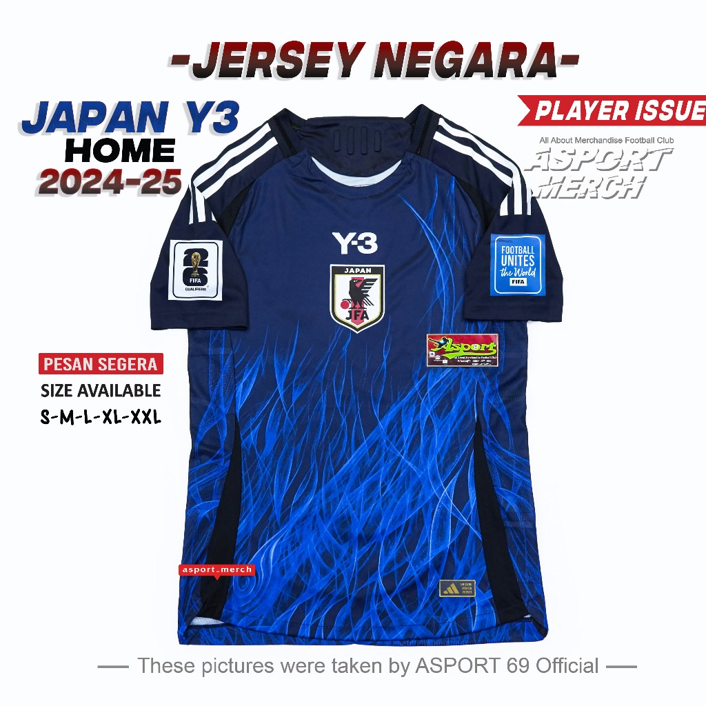 Jual PLAYER ISSUE JEPANG HOME Y3 2024 2025 PI JAPAN Y3 | Shopee Indonesia