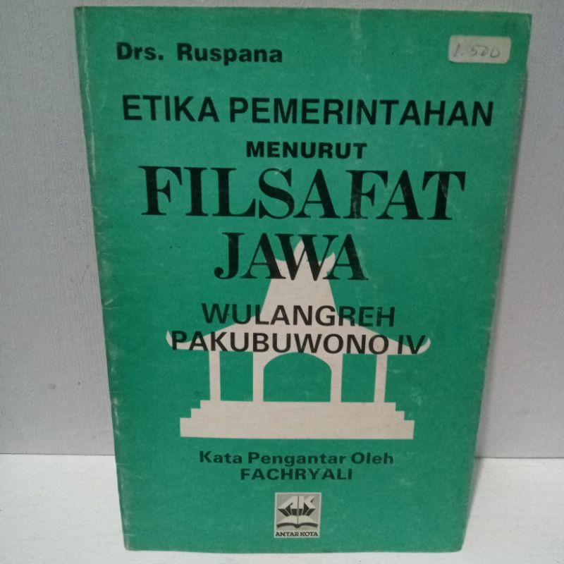 Jual Buku Original ETIKA PEMERINTAHAN MENURUT FILSAFAT JAWA WULANGREH ...