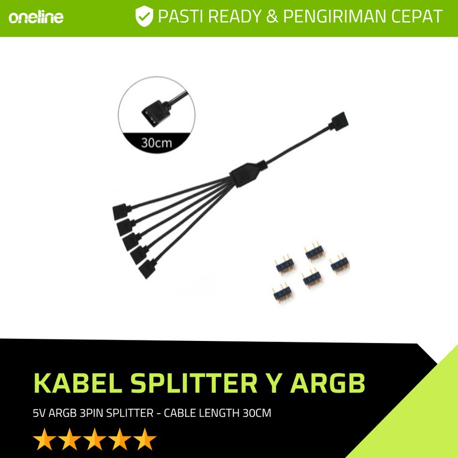 Jual Kabel ARGB 3 Pin Y Splitter | ARGB 3 Pin Extension Kabel Hub ...