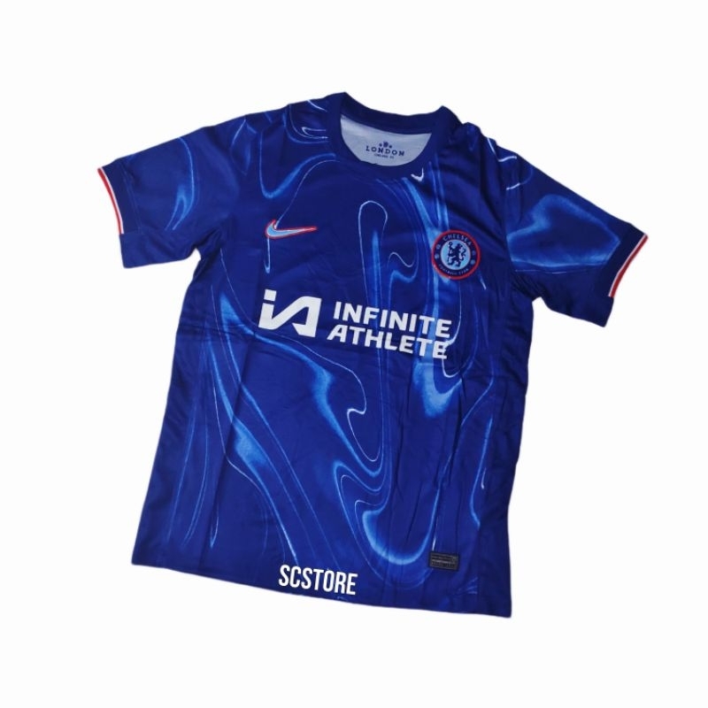 Jual Jersey Chelsea Home FULL PATCH 2024/2025 Baju Kaos Bola Pria Grade ...