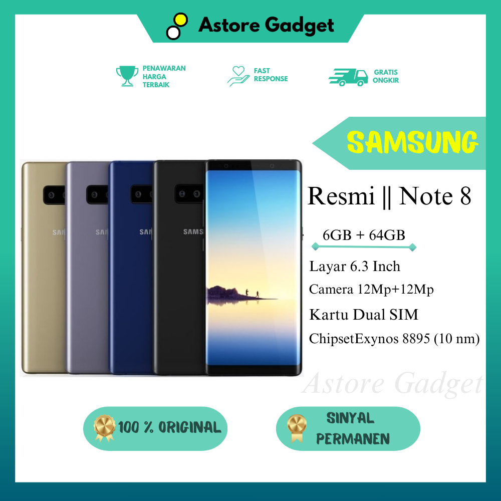 Jual Samsung Galaxy Note 8 Original Fullset Mulus Bening | Shopee Indonesia