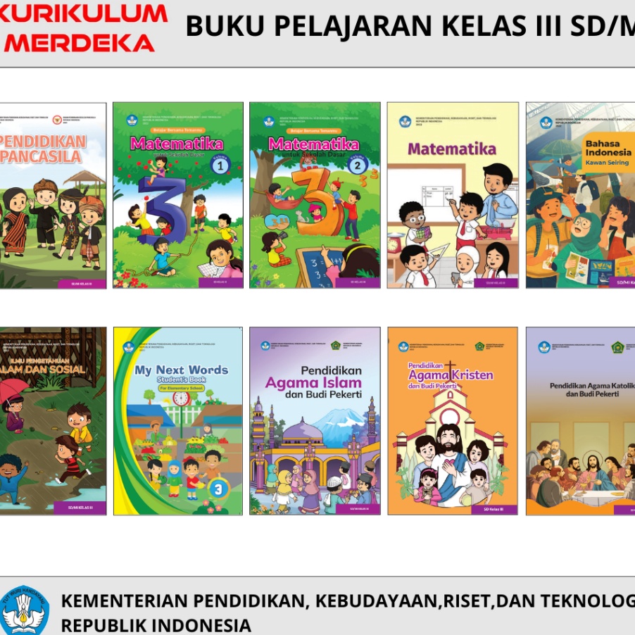 Jual TERLARISSS Kemendikbud Buku Sisiwa Kelas 3 SDMI Kurikulum Merdeka ...