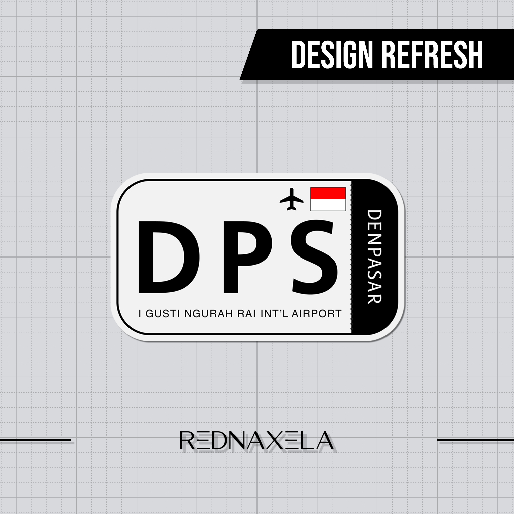 Jual Stiker Vinyl I Gusti Ngurah Rai International Airport Code DPS ...