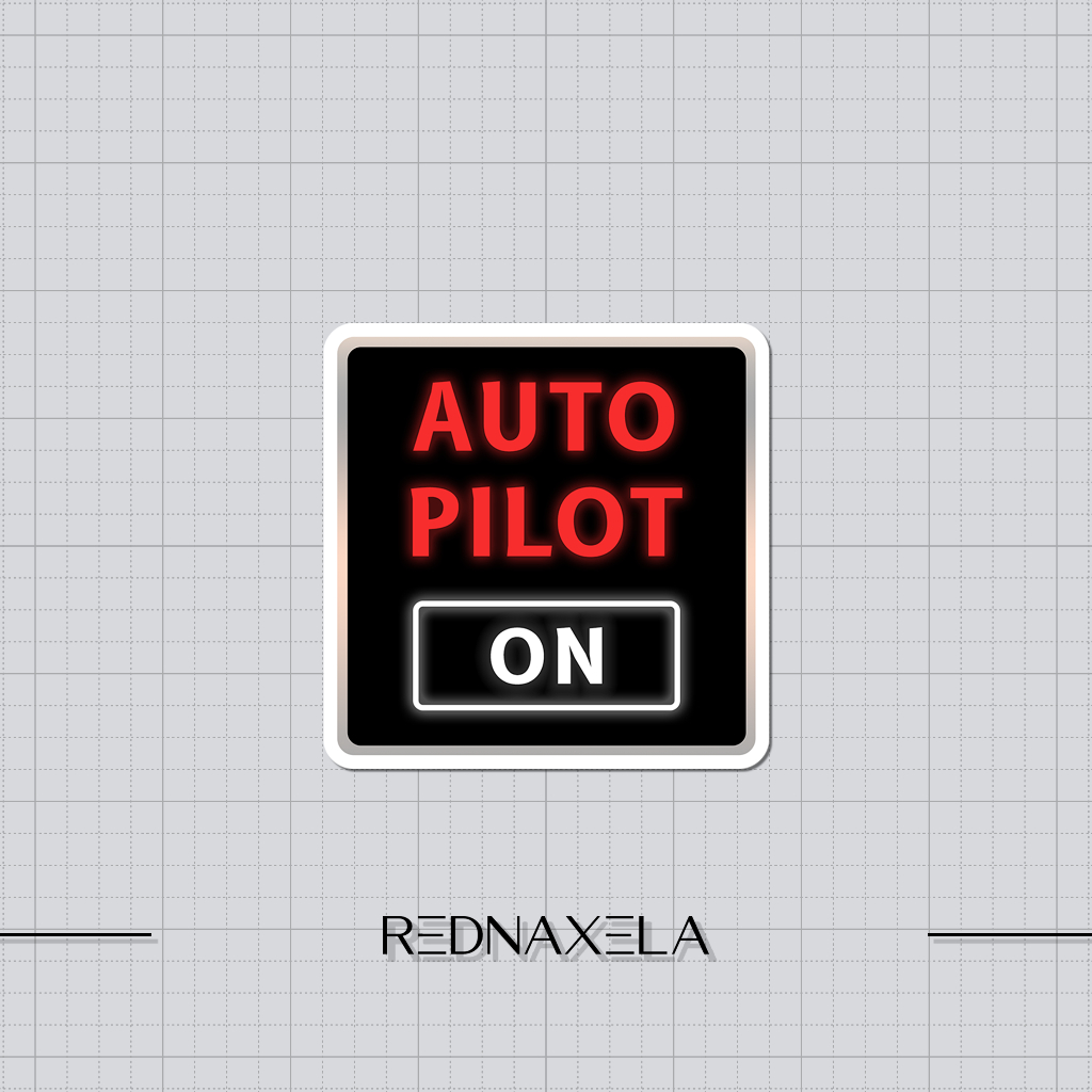 Jual Stiker Vinyl Auto Pilot Mode On Stiker Koper Sign Stickers ...