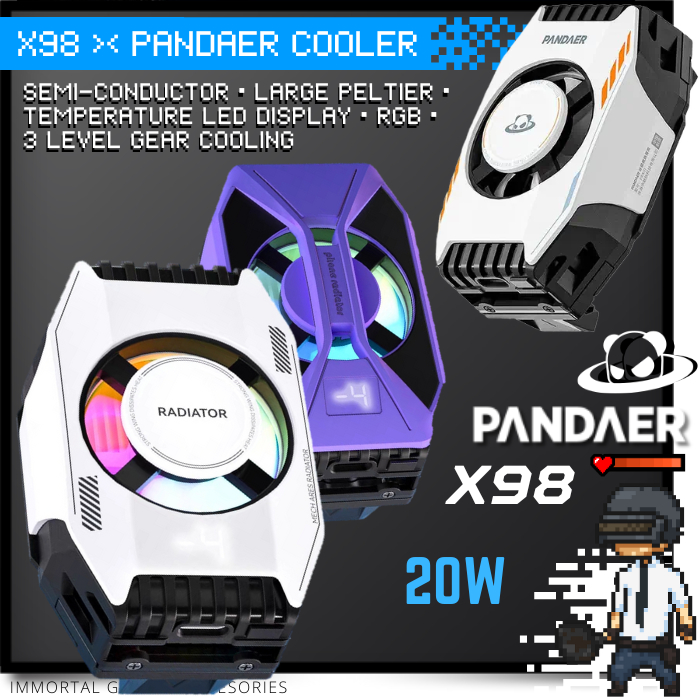 Jual [IM] X98C PANDAER GAMING Funcooler Clip Kipas Pendingin HP Fan ...