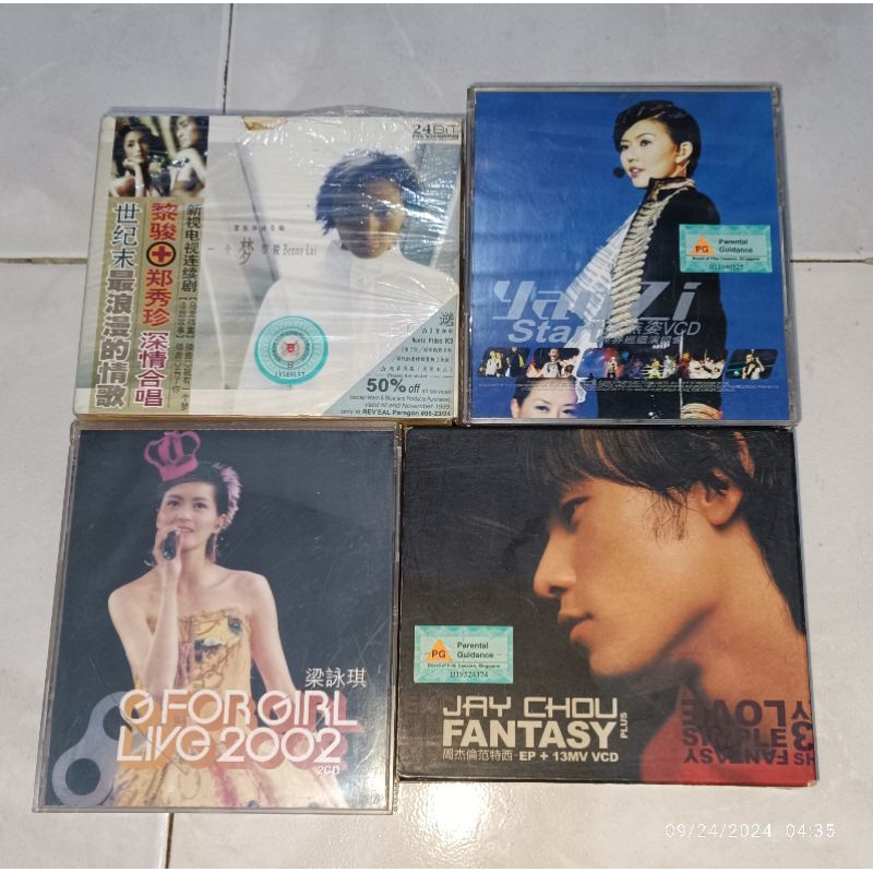 Jual cd & vcd Mandarin BENNY LAI / YAN ZI-Start / GIGI LEUNG-G For Girl Live 2002 / JAY CHOU ...