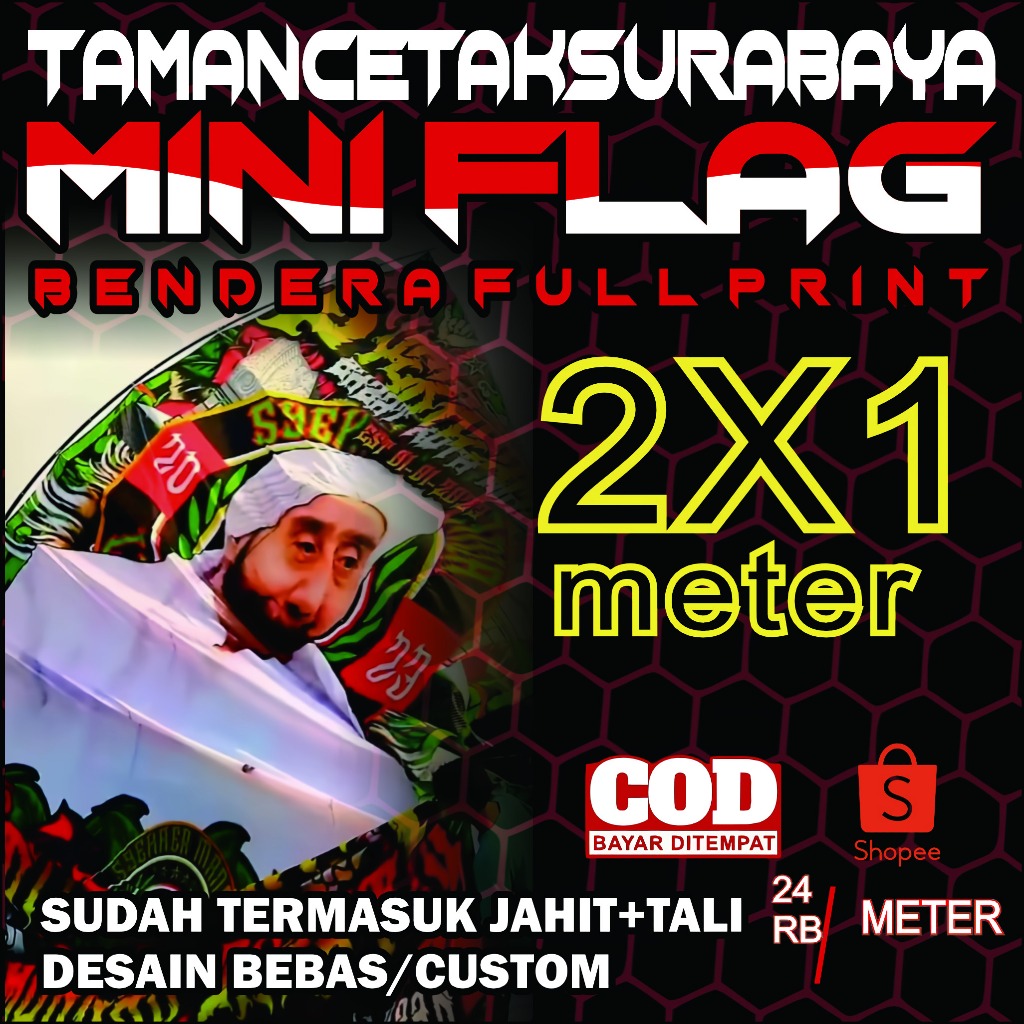 Jual Mini Flag Custom I Bebas Desain I UKURAN 200X100 SATIN | Shopee ...