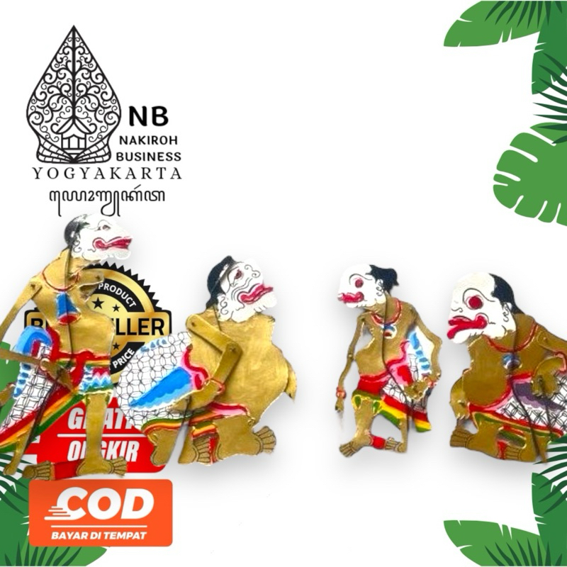 Jual WAYANG KULIT PUNOKAWAN EMAS kulit sapi tebal | Shopee Indonesia