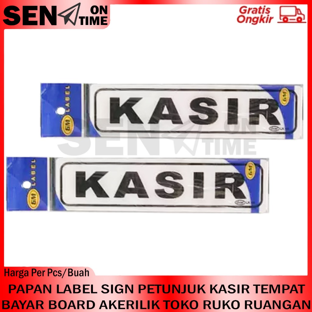 Jual Petunjuk Kasir Sign Board Label Stiker Papan Toko Mall Tulisan ...
