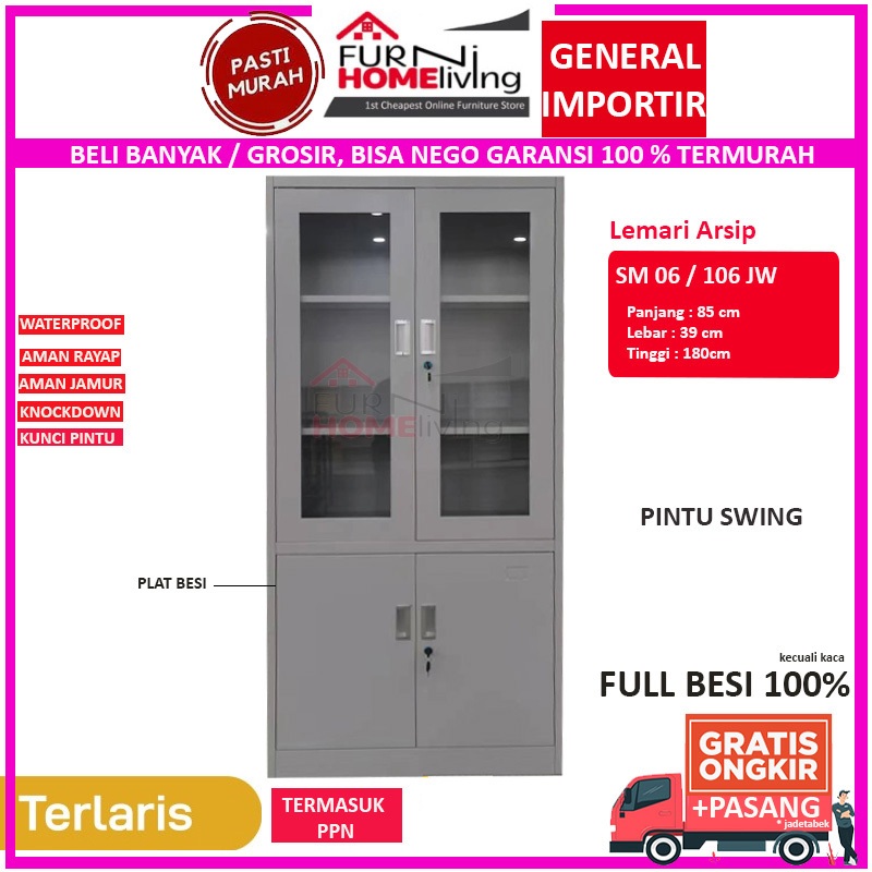 Jual Filing Cabinet Besi Lemari Arsip Besi 4 Pintu AKF06 / 106 | Shopee ...