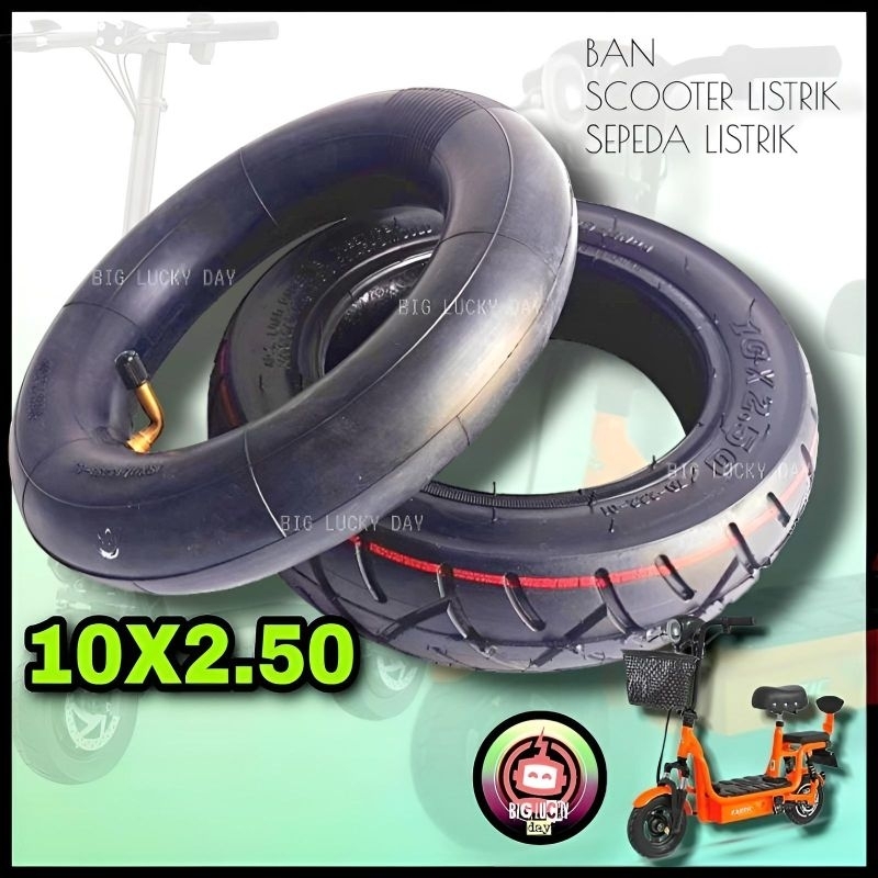 Jual BAN LUAR DALAM 10INCH 10X2.50 SCOOTER LISTRIK INOKIM QUICK OX DUALTRON SEPEDA LISTRIK ...