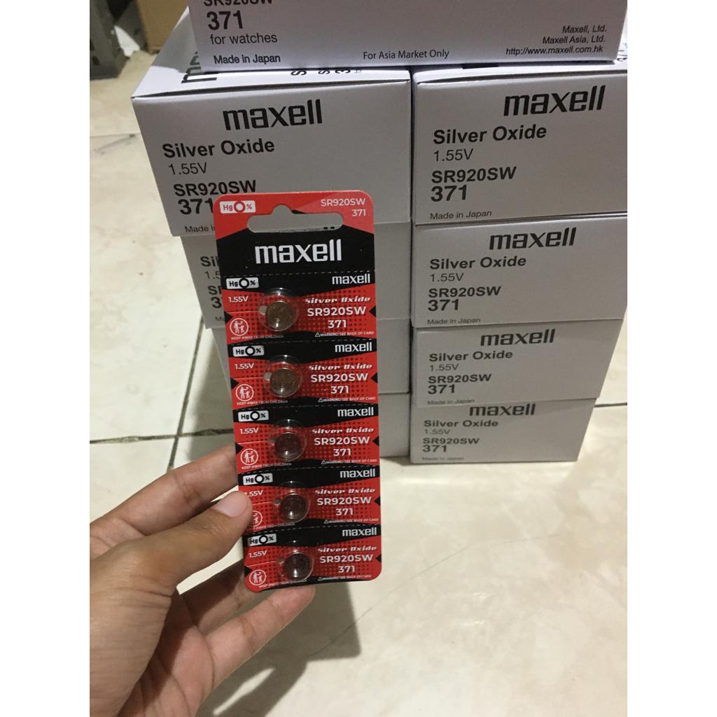 Jual Maxell Original Watchbattery SR920, 920, 371, baterai jam, baterai ...