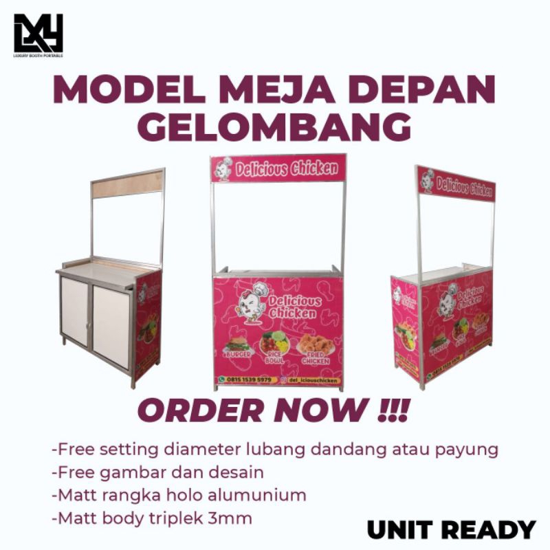 Jual Booth Portable Rombong Jualan Meja Lipat Praktis Model Standar ...