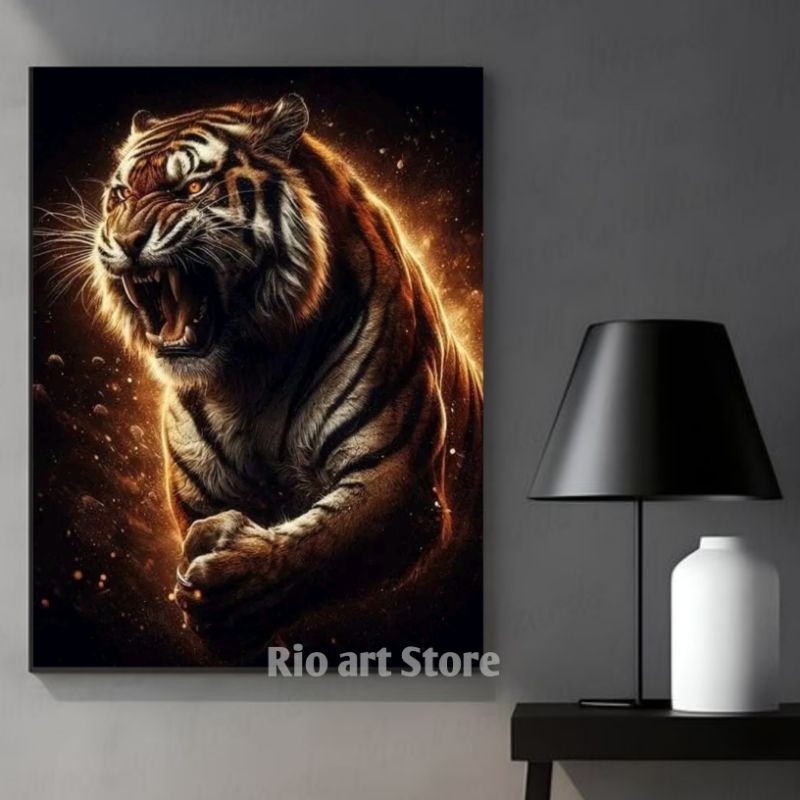 Jual Hiasan dinding poster harimau keren untuk walldecor atau dekorasi ...