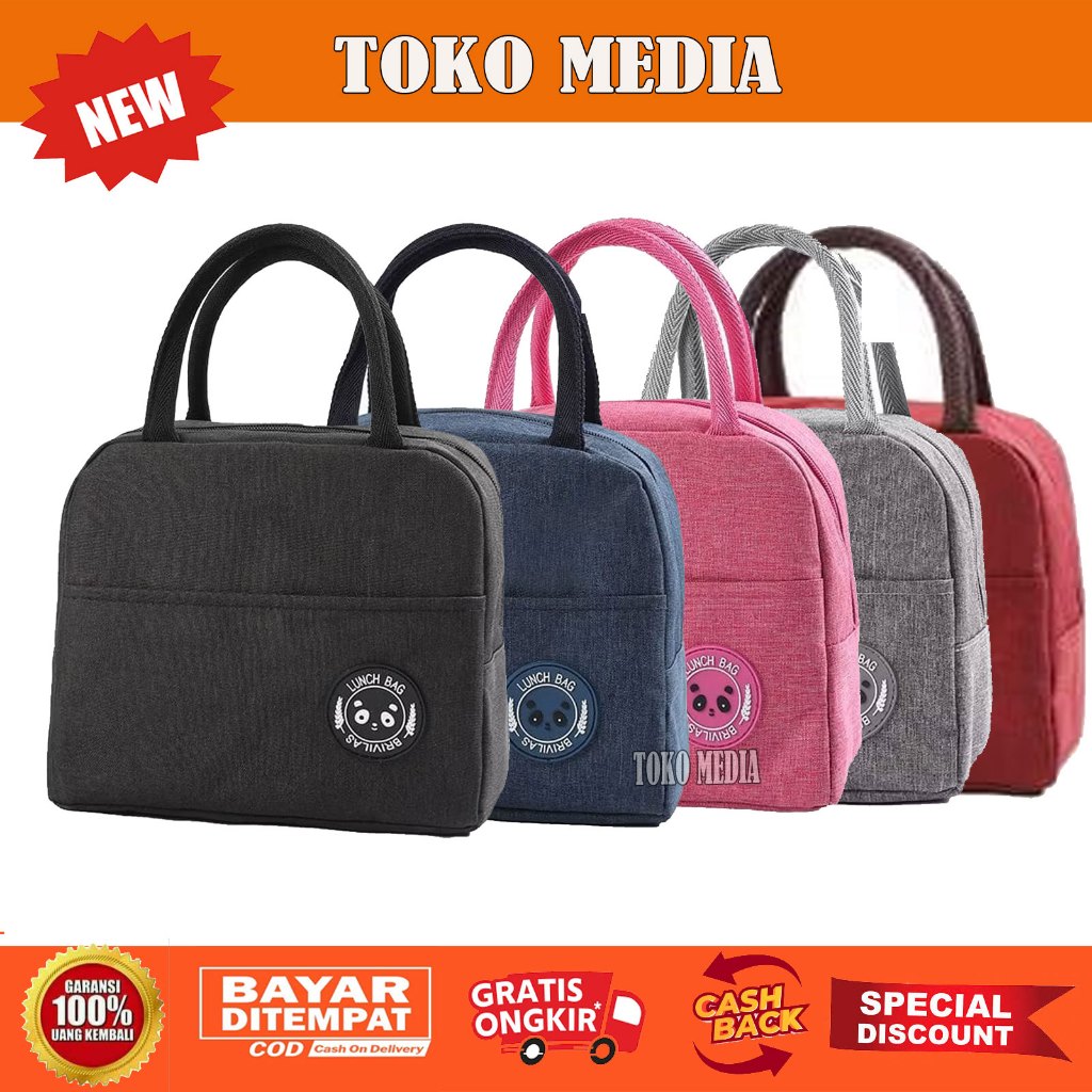 Jual Tas Bekal Warna Polos Lapis Aluminium Foil Tahan Panas Dingin ...