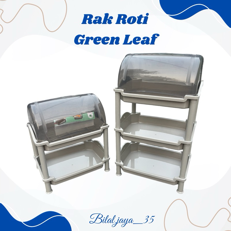 Jual GREEN LEAF - Tempat Roti Susun 2 Susun 3 / Bread Case With Rack ...