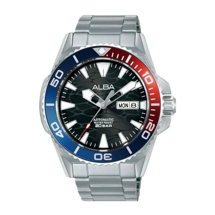 Jual Alba Mechanical A3B017X1 Automatic Men Black Pattern Dial ...