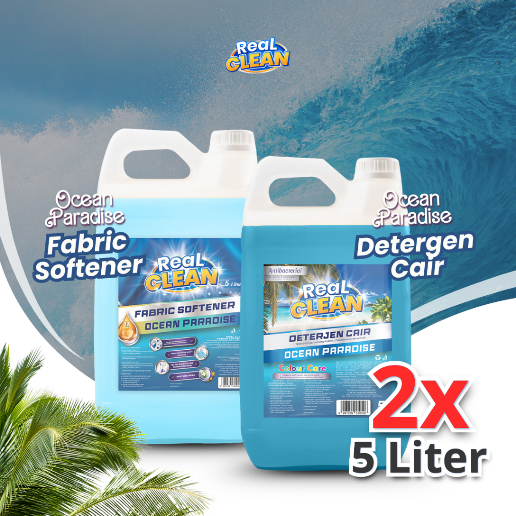 Jual (BUNDLE) Real Clean Deterjen Cair & Softener Pelembut Pewangi Pakaian 10 Liter | Shopee ...