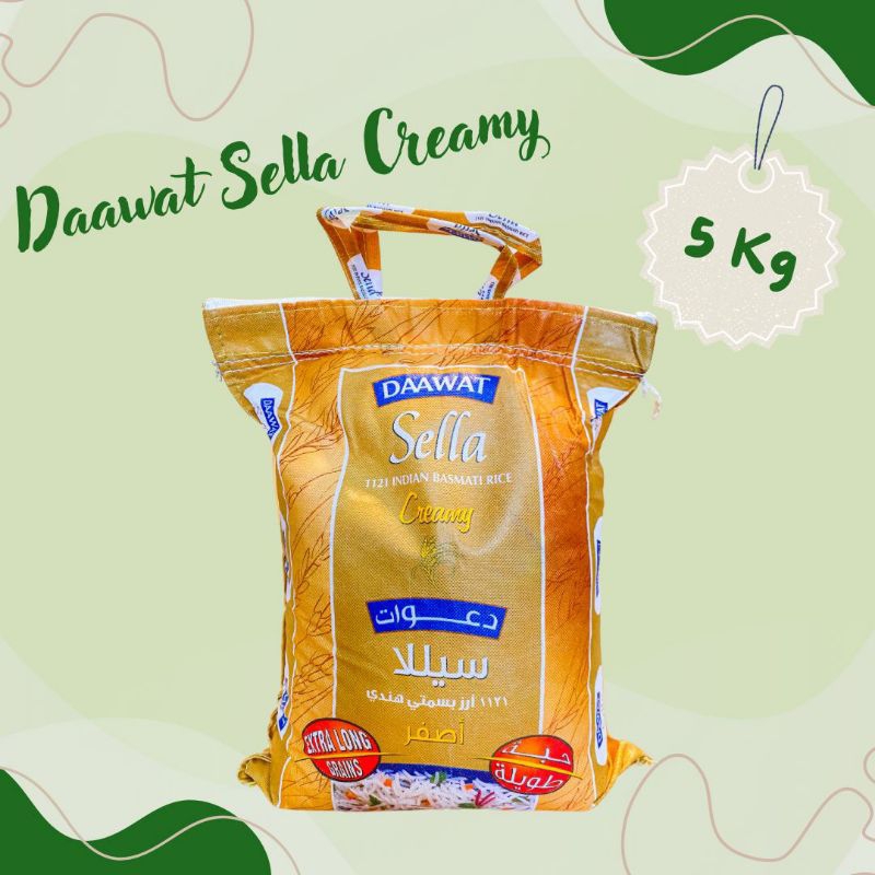 Jual BERAS BASMATI DAAWAT SELLA CREAMY 5 KG | Shopee Indonesia