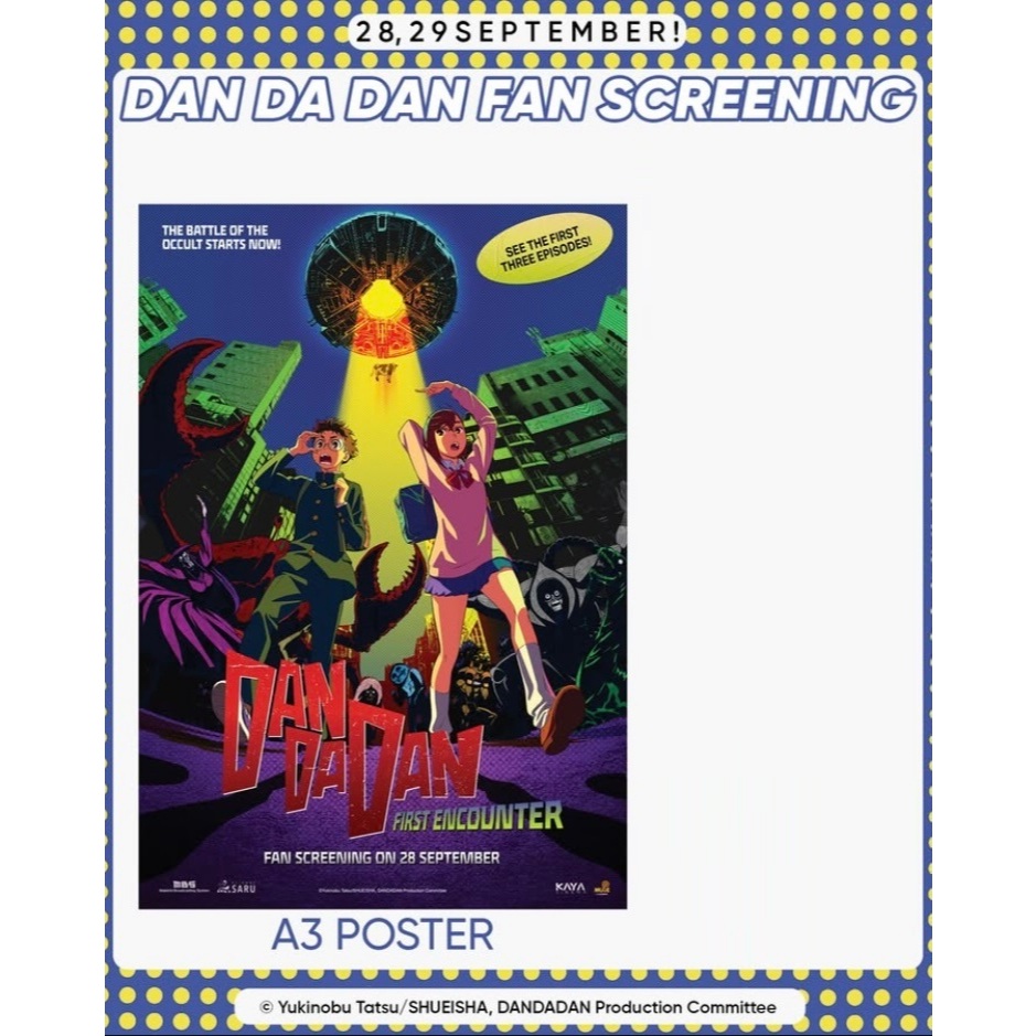 Jual Dan Da Dan: First Encounter x CGV Official Fans Screening A3 Poster | Shopee Indonesia