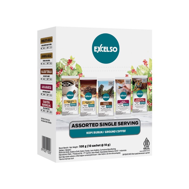 Jual Excelso Assorted Single Serving Coffee Folding Box - Box isi 10 ...