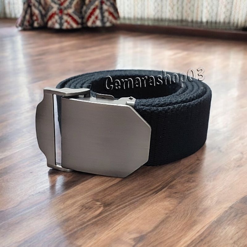 Jual GESPER IKAT PINGGANG SABUK UNISEX 4CM JEPIT KANVAS TACTICAL BUCKLE ...