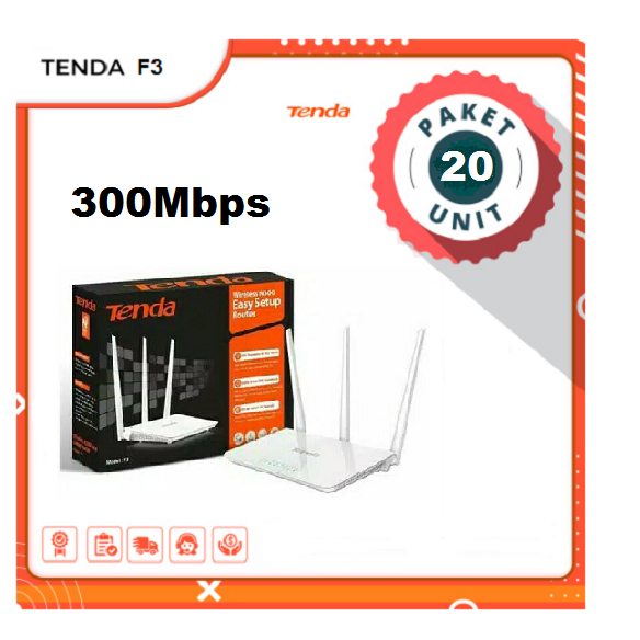 Jual Tenda F3 Wireless Router N300 Paket 20 Unit | Shopee Indonesia