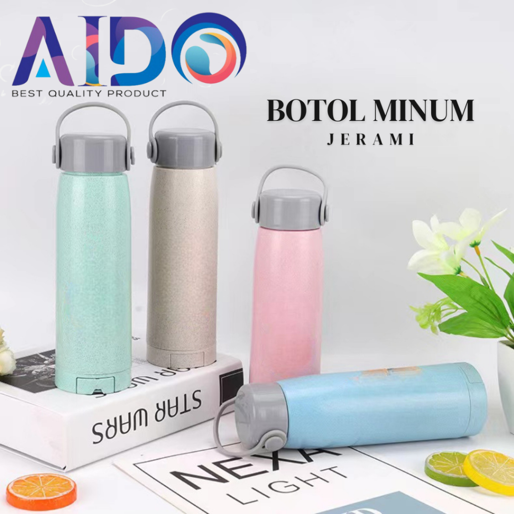 Jual Botol Minum Motif Jerami dilengkapi dengan tempat hp 10174 ...