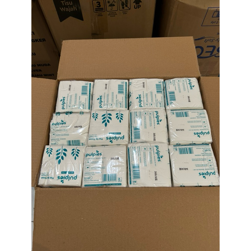 Jual Tissu pulpies pop up multipurpose 150 sheet per carton isi 60 pack ...